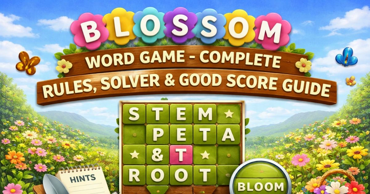 Blossom Word Game – How To Play, Solver & Scoring Guide